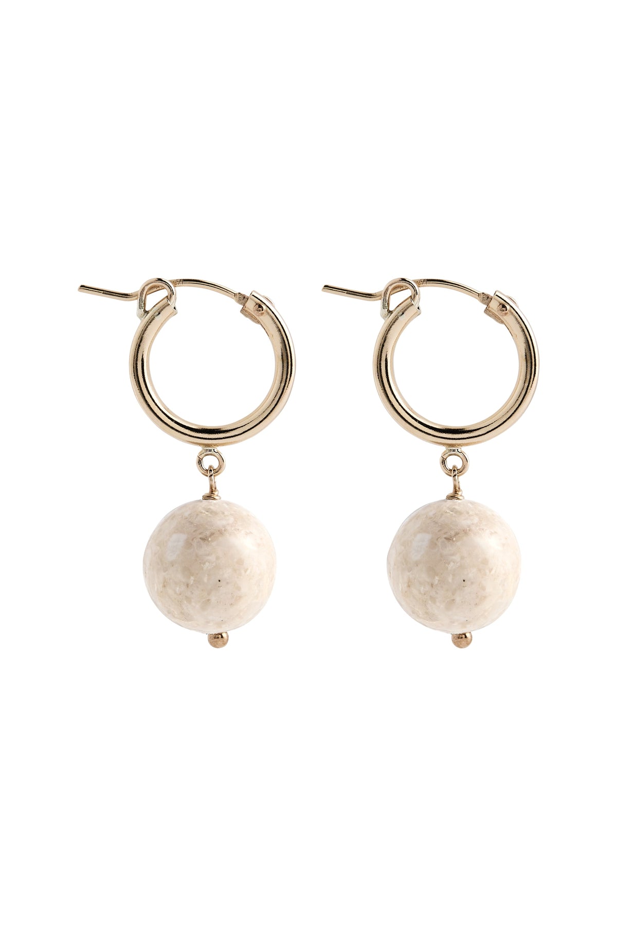 Boule Hoops Riverstone and Gold — Violette Boutique